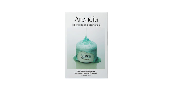 ARENCIA HOLY HYSSOP SHEET MASK, 5 PACK