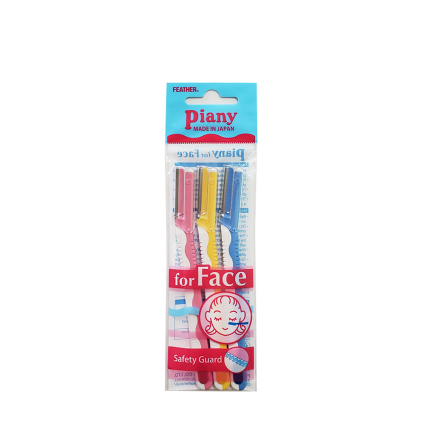 Feather Piany L Razor With Guard For Face Shaving
